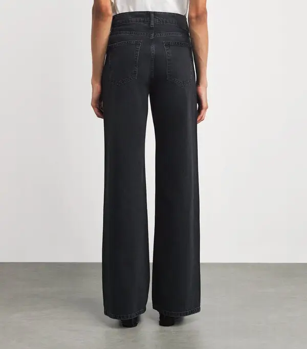 ANINE BING Hugh Wide-leg Jeans - Black