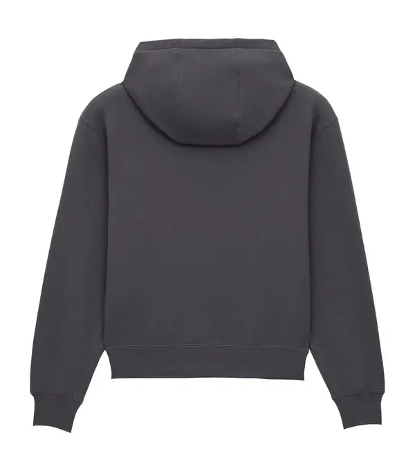 Saint Laurent Cotton Logo Hoodie - Grey