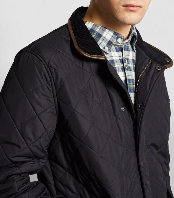 Barbour Quilted Powell Jacket - Navy