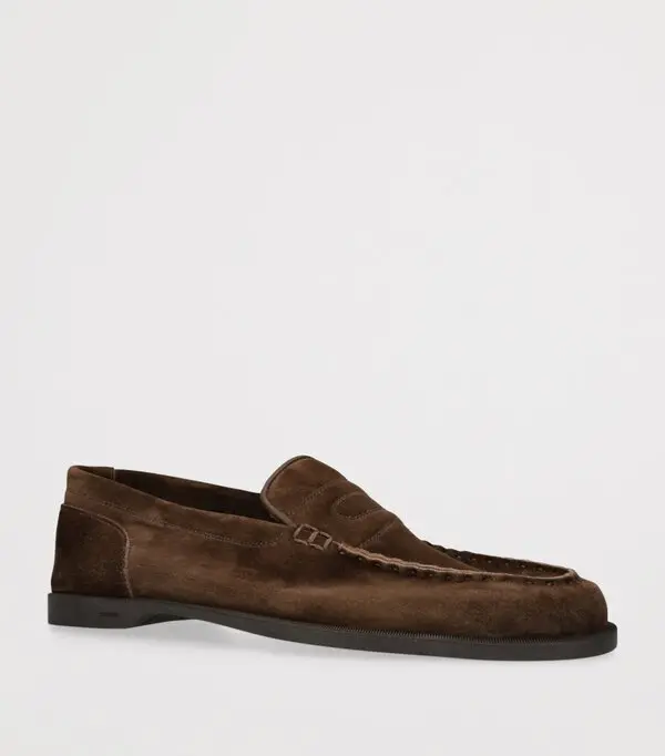 John Lobb Suede Pace Loafers