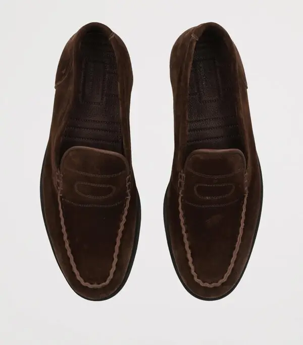 John Lobb Suede Pace Loafers
