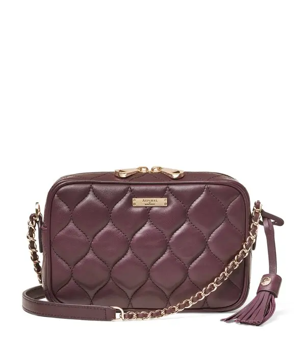 ASPINAL OF LONDON Leather Alice Cross-body Bag - Purple