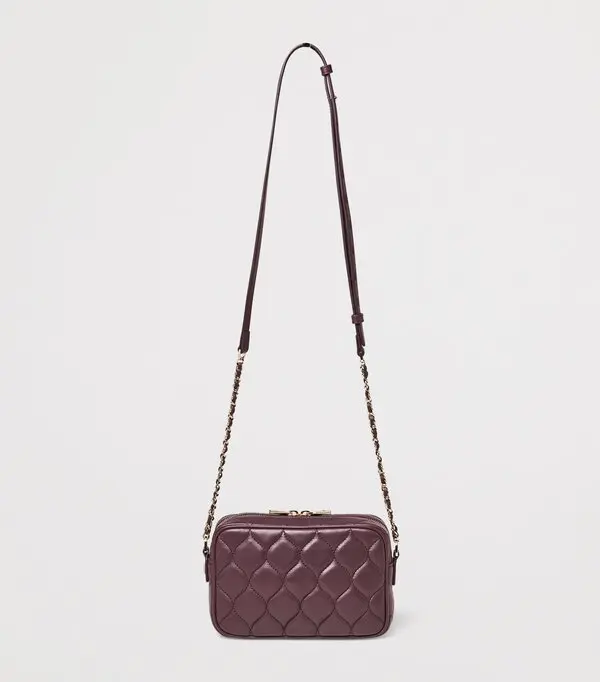 ASPINAL OF LONDON Leather Alice Cross-body Bag - Purple