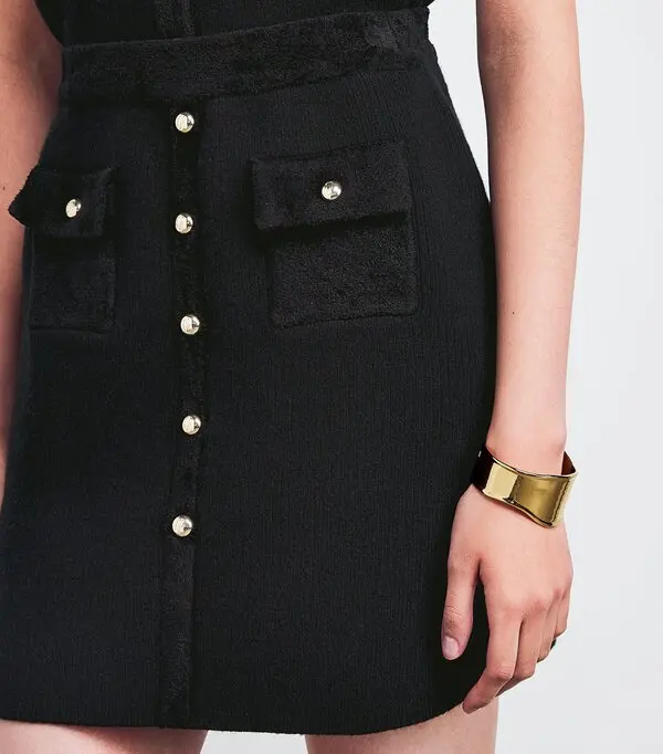 Claudie Pierlot Knitted Mini Skirt