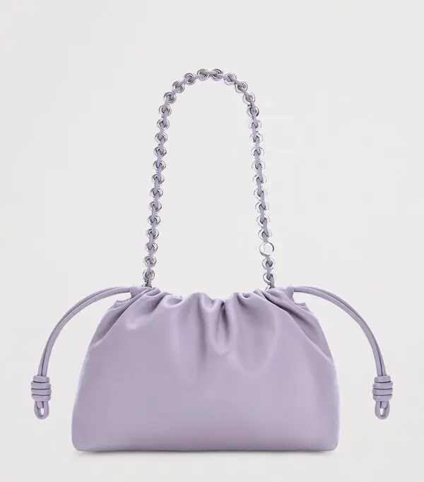 Loewe Medium Leather Flamenco Purse - Purple