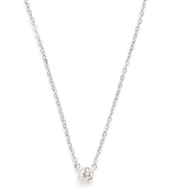 Harrods Gold And Diamond Pendant Necklace - White