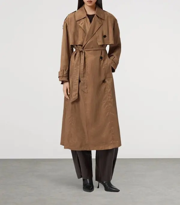 ALLSAINTS Linnie Trench Coat - Brown