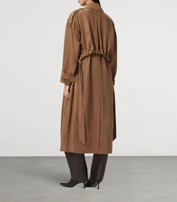ALLSAINTS Linnie Trench Coat - Brown