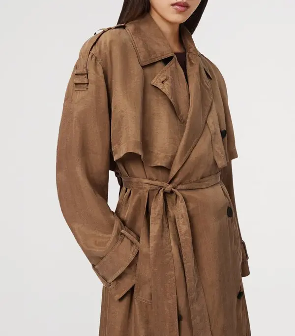 ALLSAINTS Linnie Trench Coat - Brown