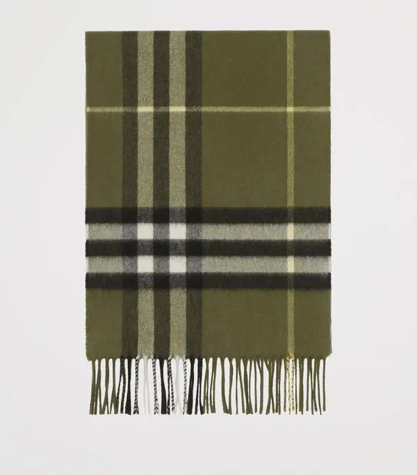 Burberry Cashmere Check Scarf - Green
