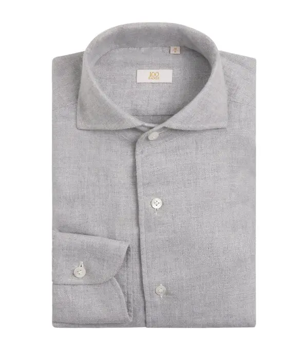 100HANDS Cotton-cashmere Shirt - Grey