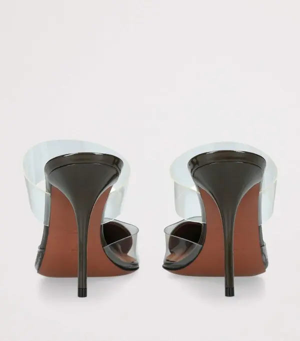 Alaïa Le Coeur Patent Leather Mules - Green