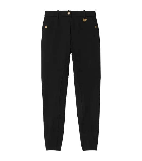 Burberry Stretch Cotton Herringbone Jodhpurs - Black