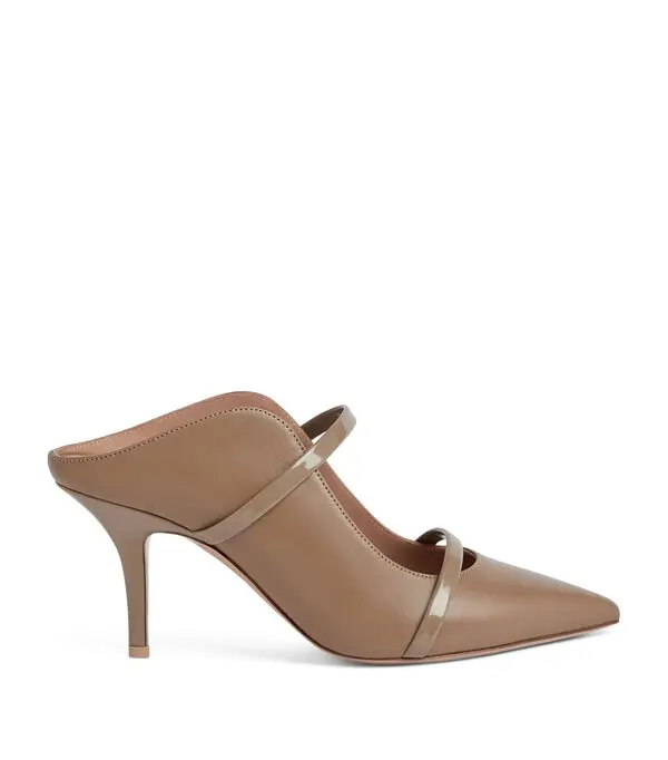 MALONE SOULIERS Leather Maureen Heeled Mules - Neutral