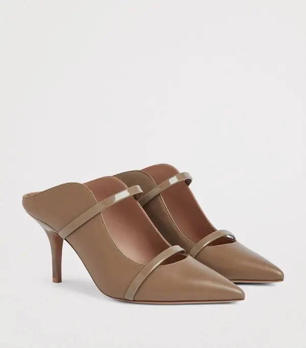 MALONE SOULIERS Leather Maureen Heeled Mules - Neutral