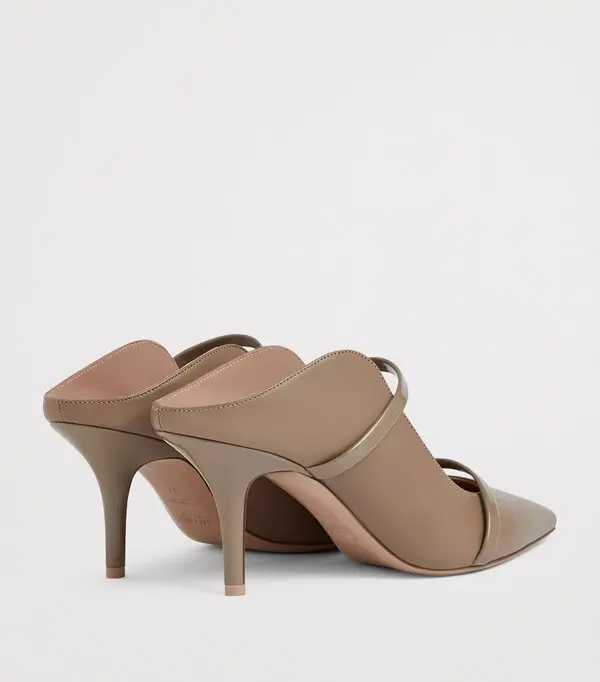 MALONE SOULIERS Leather Maureen Heeled Mules - Neutral
