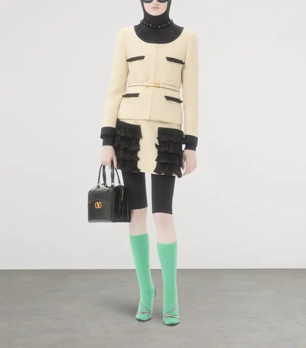 Valentino Garavani Virgin Wool-blend Jacket - Beige