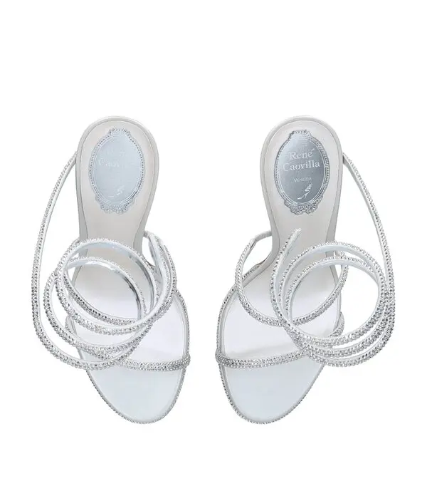 Rene Caovilla Embellished Cleo Sandals - Silver