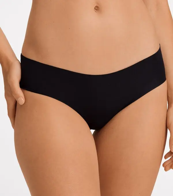 Hanro Invisible Cotton Midi Briefs - Black