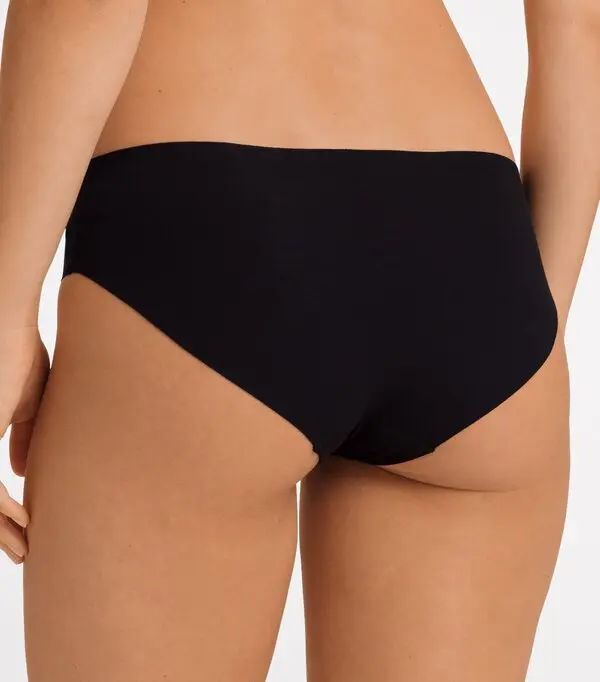 Hanro Invisible Cotton Midi Briefs - Black
