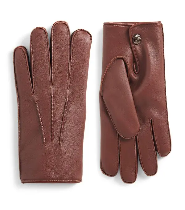 DENTS Leather Lumley Gloves - Beige
