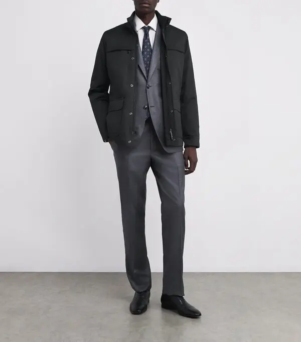 Pal Zileri Cotton-blend Field Jacket - Black