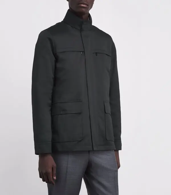 Pal Zileri Cotton-blend Field Jacket - Black