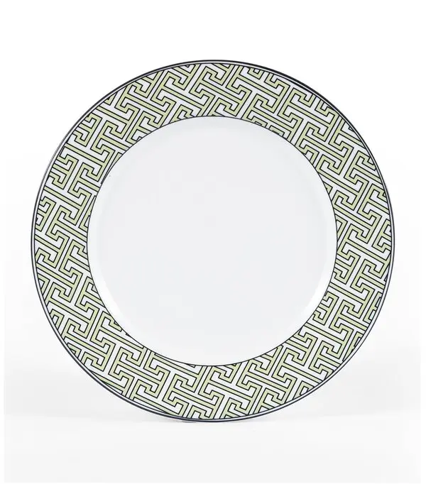 O.W.LONDON Set Of 2 Maze Dinner Plates - Green