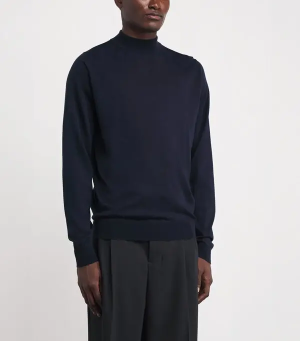 John Smedley Merino Wool Harcourt Sweater - Navy