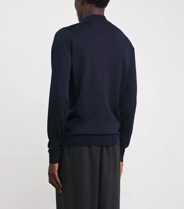 John Smedley Merino Wool Harcourt Sweater - Navy