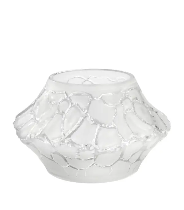 Lalique Crystal Caldera Vase-votive - Clear
