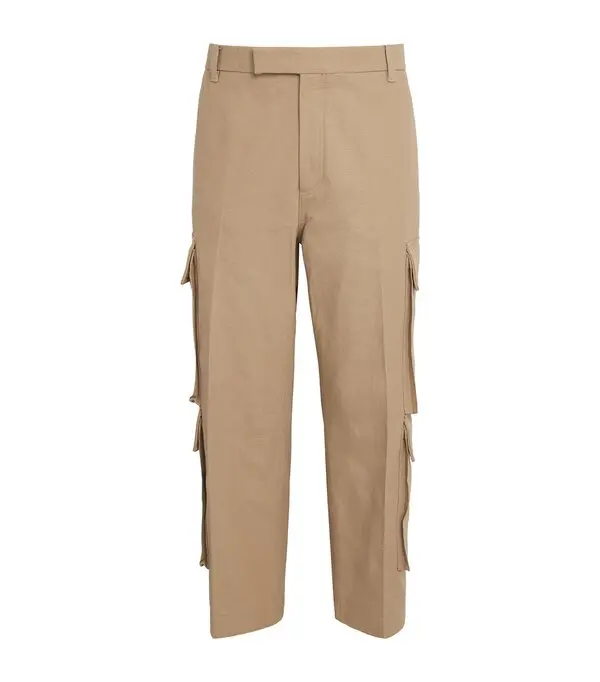 Thom Browne Cotton Cargo Trousers - Beige