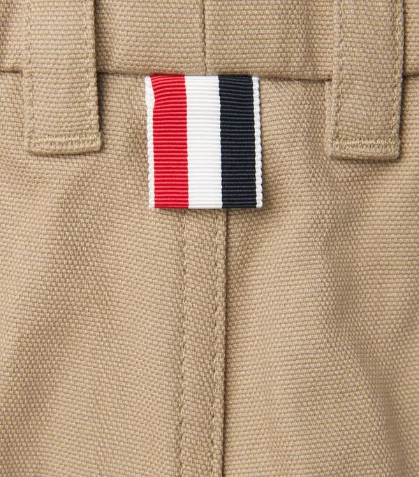 Thom Browne Cotton Cargo Trousers - Beige