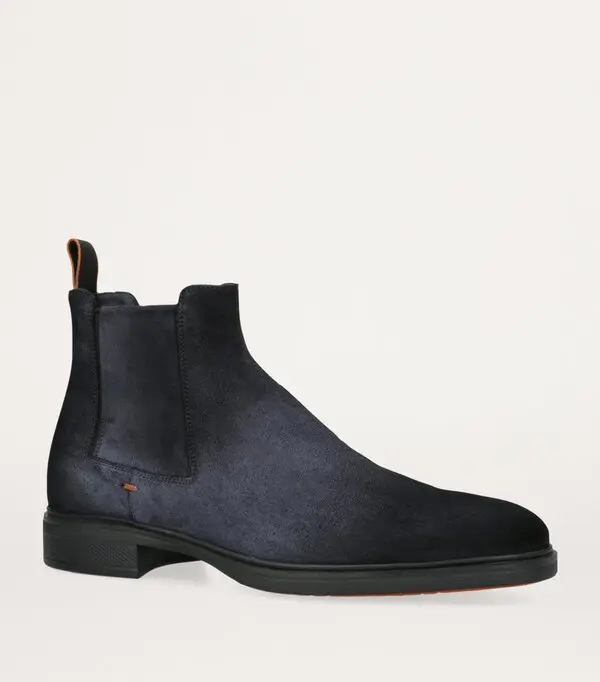 Santoni Suede Chelsea Boots