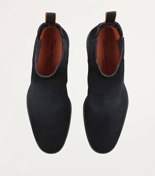 Santoni Suede Chelsea Boots