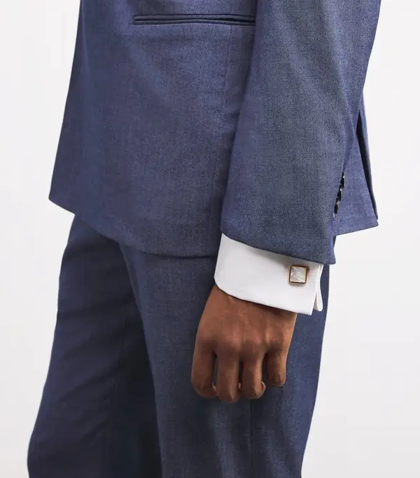 BABETTE WASSERMAN LONDON Rose Gold-plated Key Stone Cufflinks