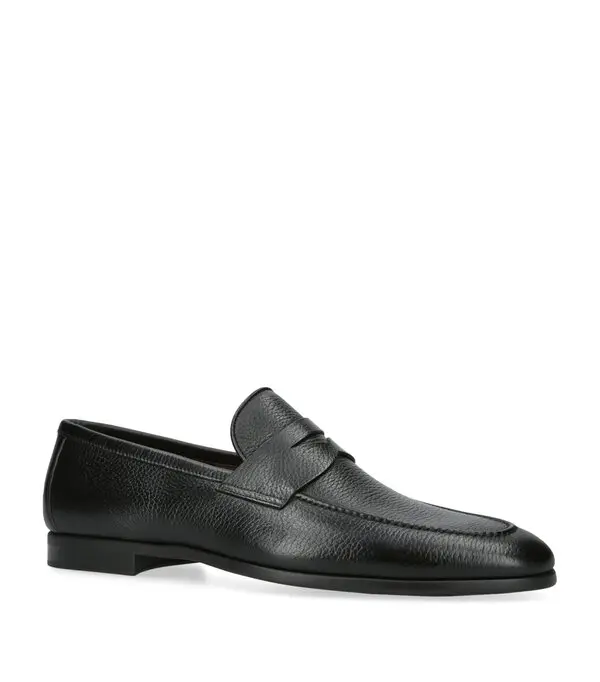 Magnanni Leather Diezma Ii Loafers - Black