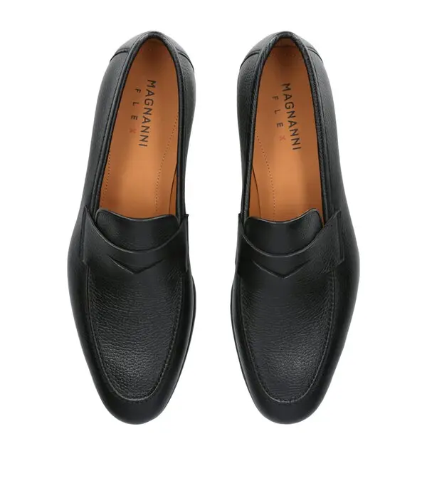 Magnanni Leather Diezma Ii Loafers - Black