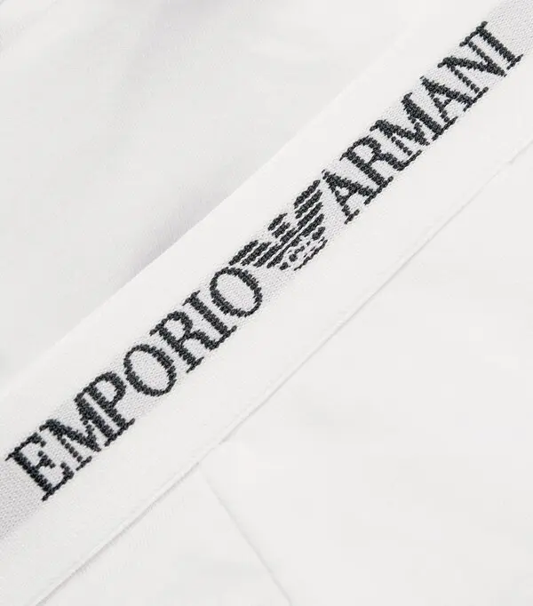 Emporio Armani Stretch-cotton Logo Trunks - White