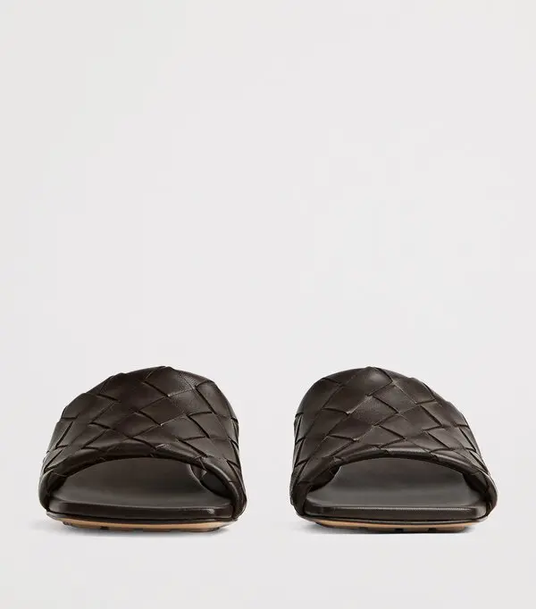 Bottega Veneta Lambskin Parco Heeled Mules - Black