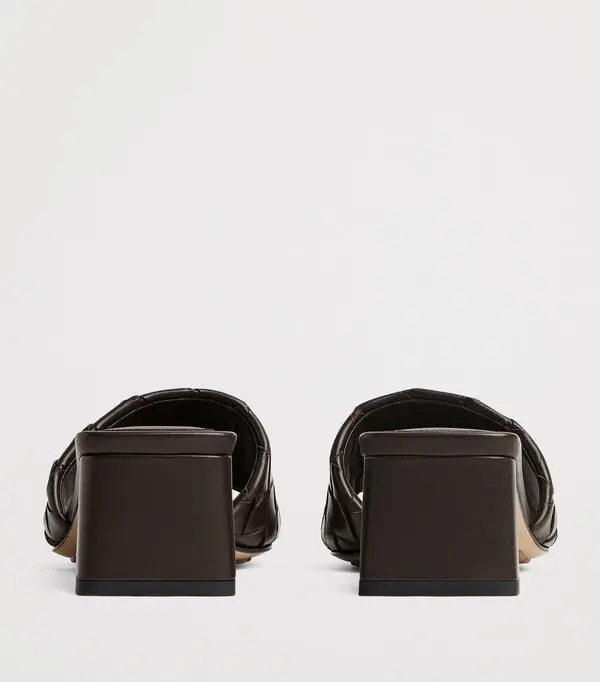Bottega Veneta Lambskin Parco Heeled Mules - Black