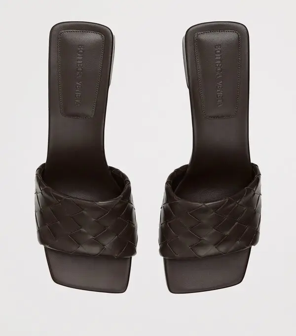 Bottega Veneta Lambskin Parco Heeled Mules - Black