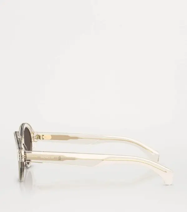 Moncler Acetate Me6003 Round Frame Sunglasses - White