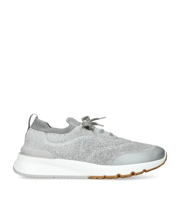 Brunello Cucinelli Knitted Sportiv Sneakers - Grey