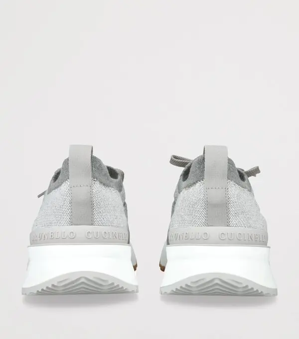 Brunello Cucinelli Knitted Sportiv Sneakers - Grey