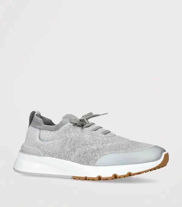 Brunello Cucinelli Knitted Sportiv Sneakers - Grey