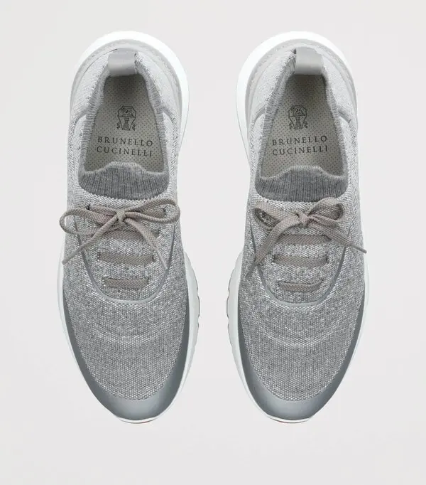 Brunello Cucinelli Knitted Sportiv Sneakers - Grey