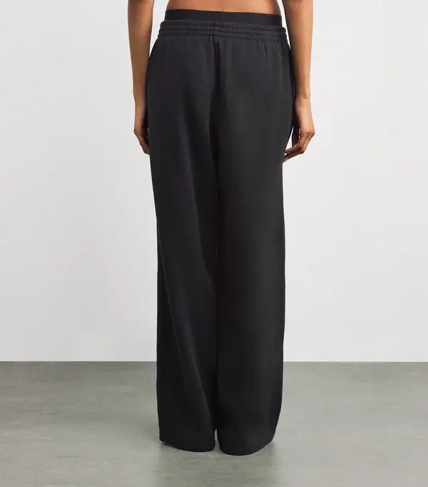 SKIMS Cotton-blend Double-waistband Sweatpants - Black
