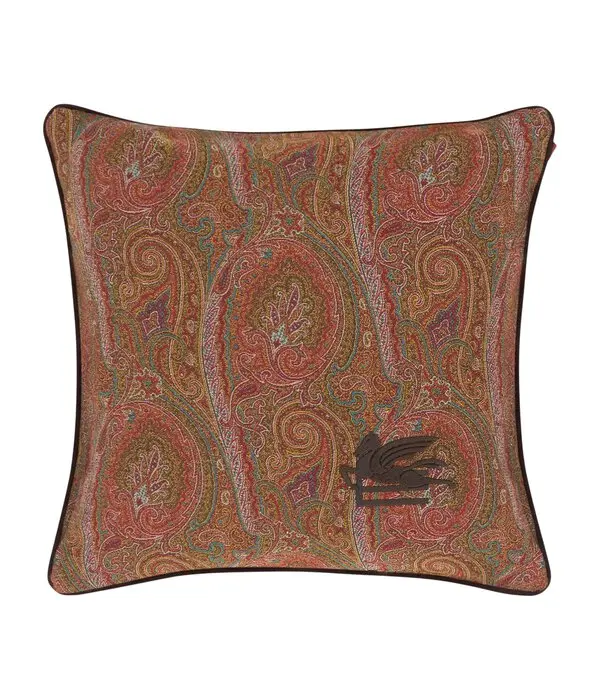 Etro Cotton-blend And Suede Arnica Cushion - Brown
