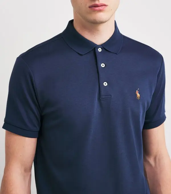 Polo Ralph Lauren Cotton Custom-fit Polo Shirt - Navy
